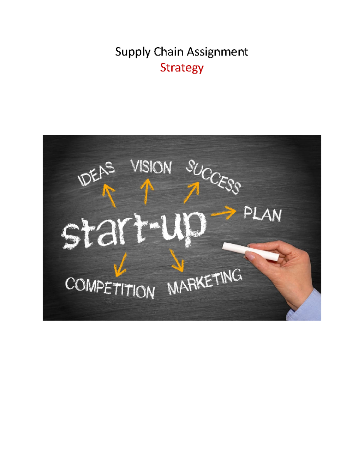 Supply Chain Strategy Assignment - Supply Chain Assignment Strategy ...