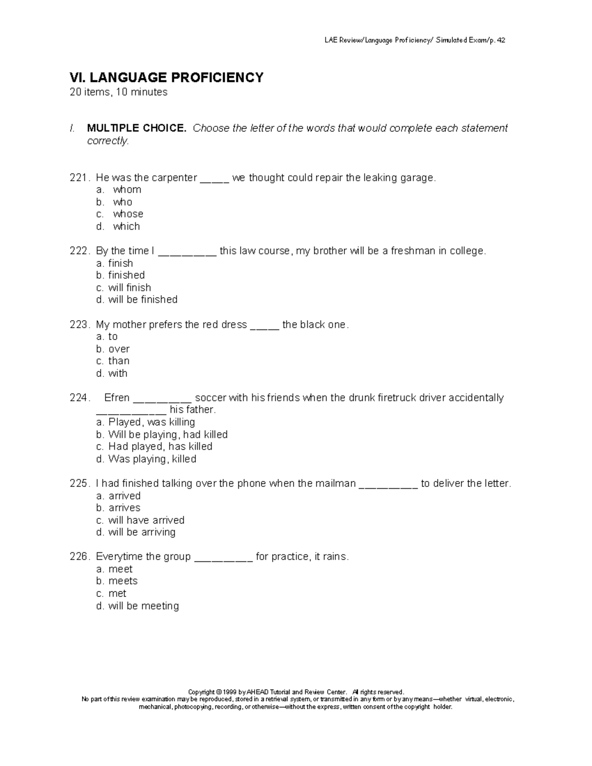 321802971 LAE Reviewer Lang Prof - LAE Review/Language Proficiency ...