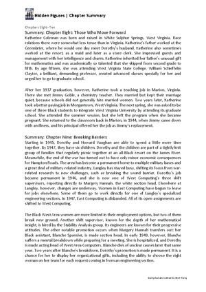 Hidden Figures Summaries Ch 1-2 - Hidden Figures | Chapter Summary ...