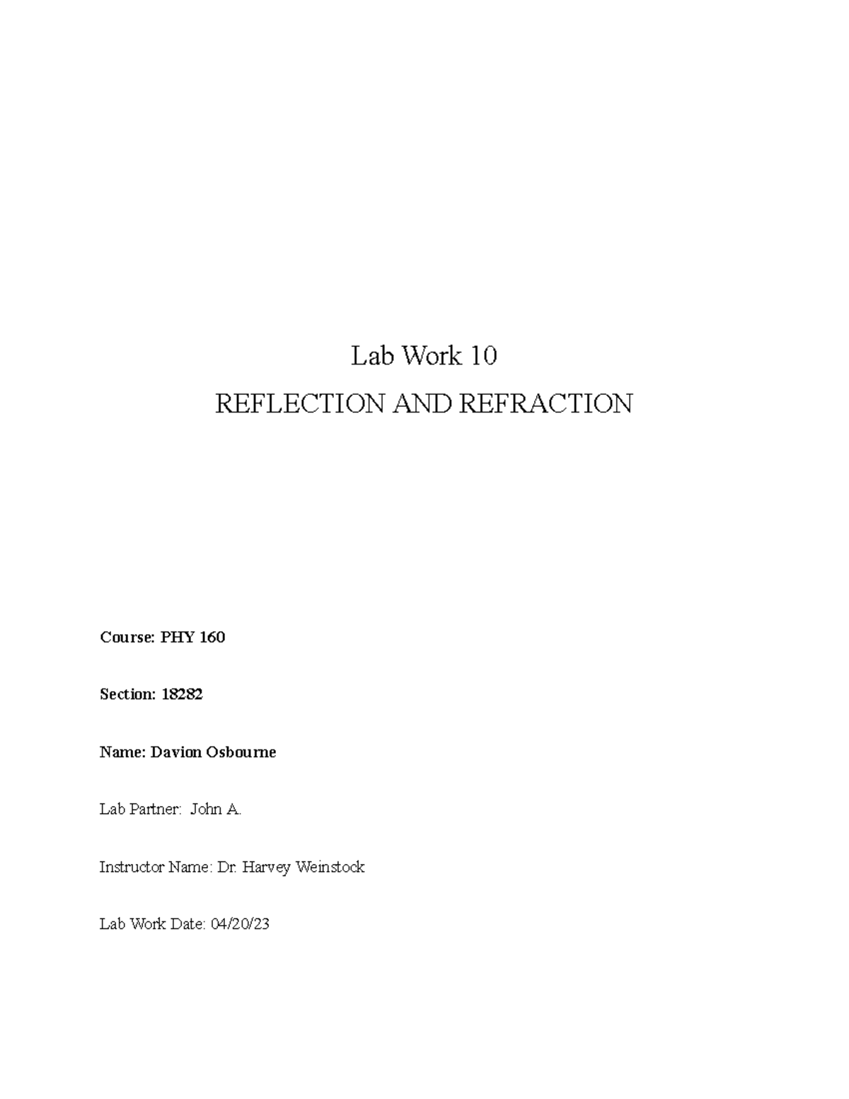 Reflection AND Refraction Google Docs Lab Work 10 REFLECTION AND reflection-and-refraction-google-docs-lab-work-10-reflection-and