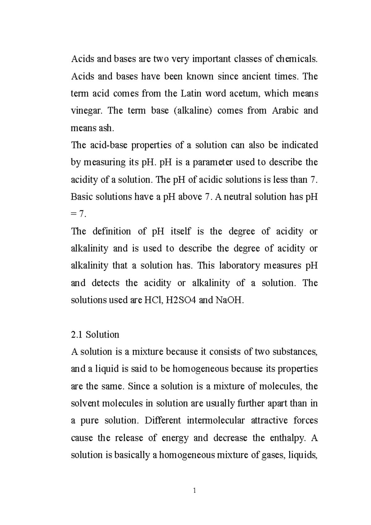 Basic Chemistry of pH Measurement - Acids and bases are two very ...