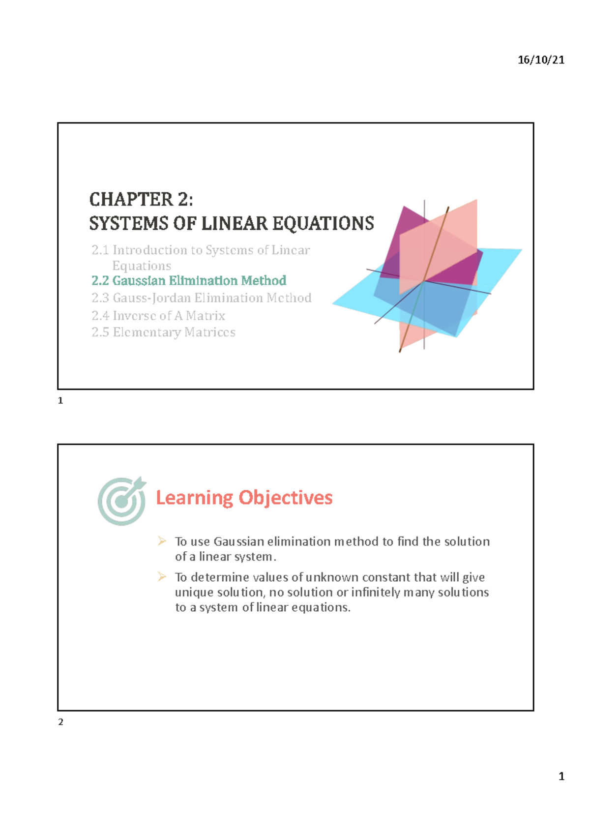 2.2 Gaussian Elimination Method - CCHHAAPPTTEERR 22:: SSYYSSTTEEMMSS OOFF LLIINNEEAARR - Studocu