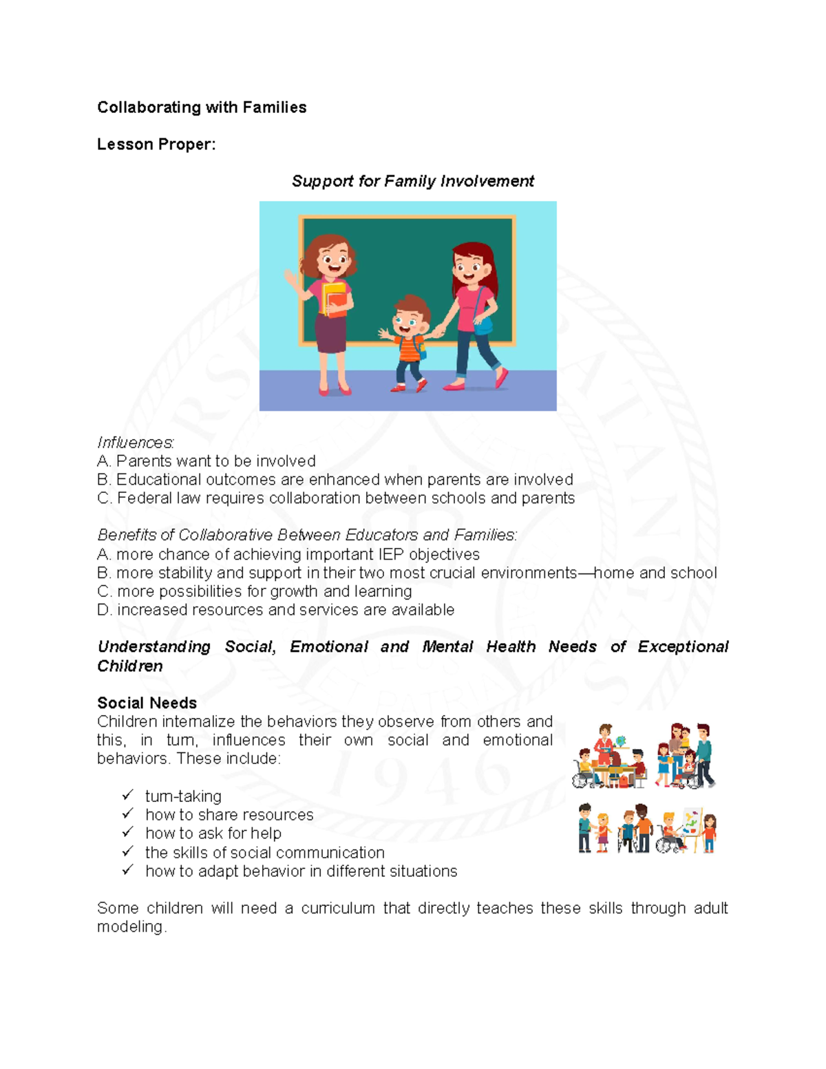 Combinepdf - mlcm - Collaborating with Families Lesson Proper: Support ...