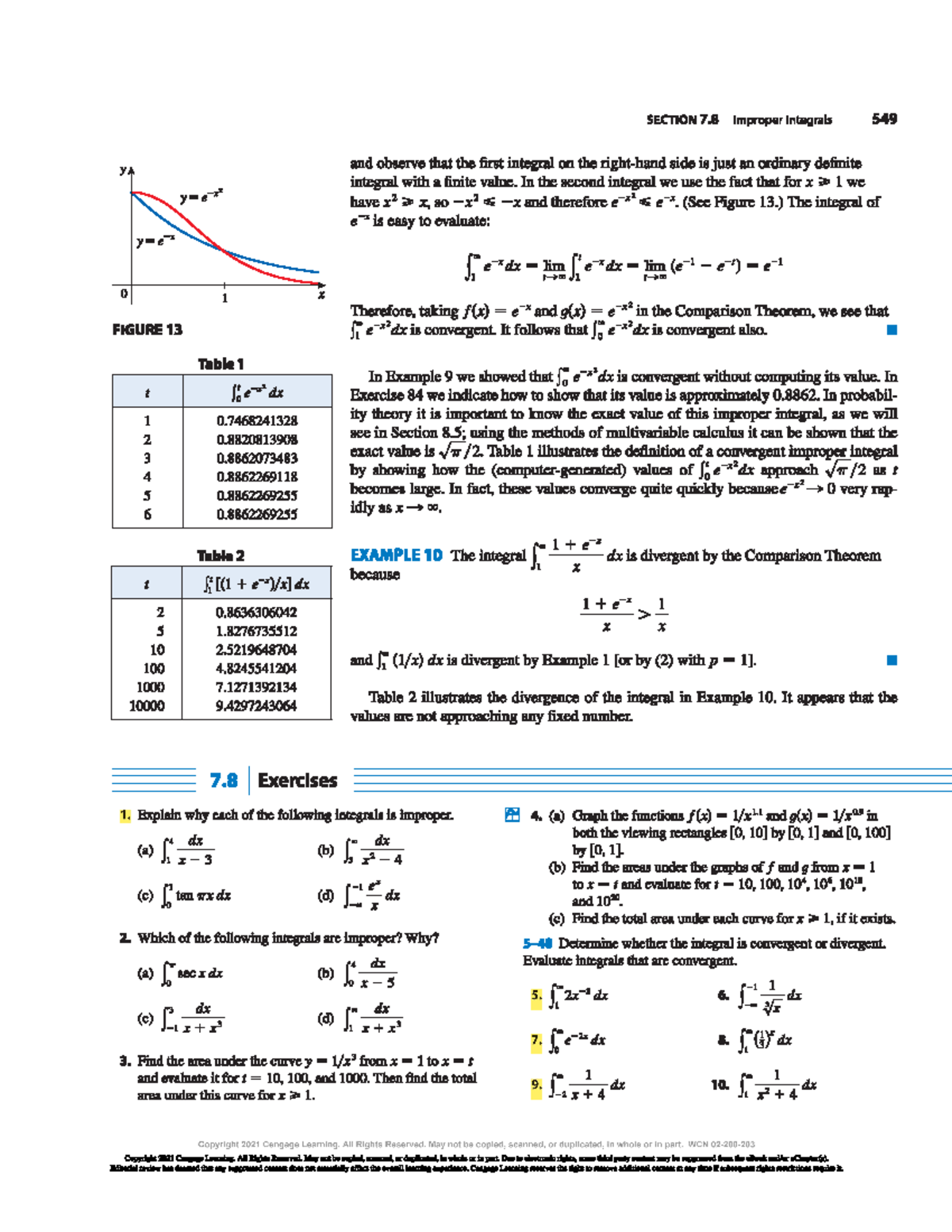 Lecture 1 Problem chapter 7.8 Improper Integrals - MAT1322 - Studocu