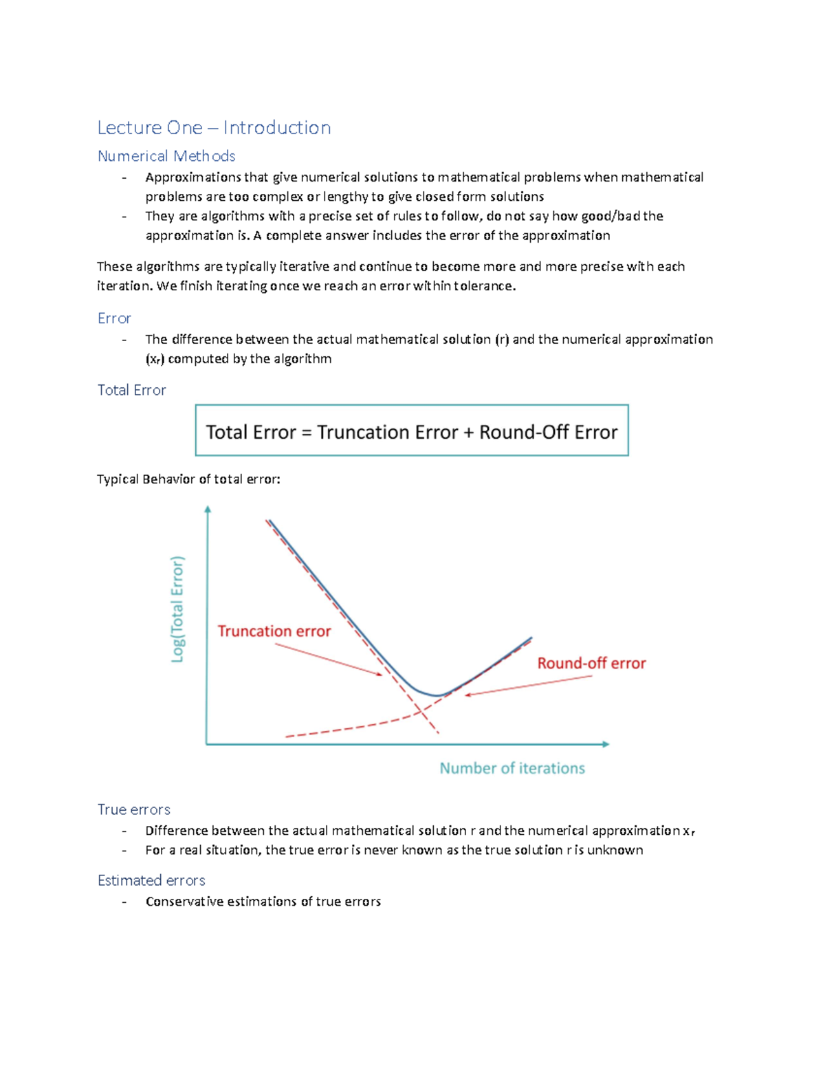 Lecture 1 Warning Tt Undefined Function 32 Lecture One Introduction Numerical Methods