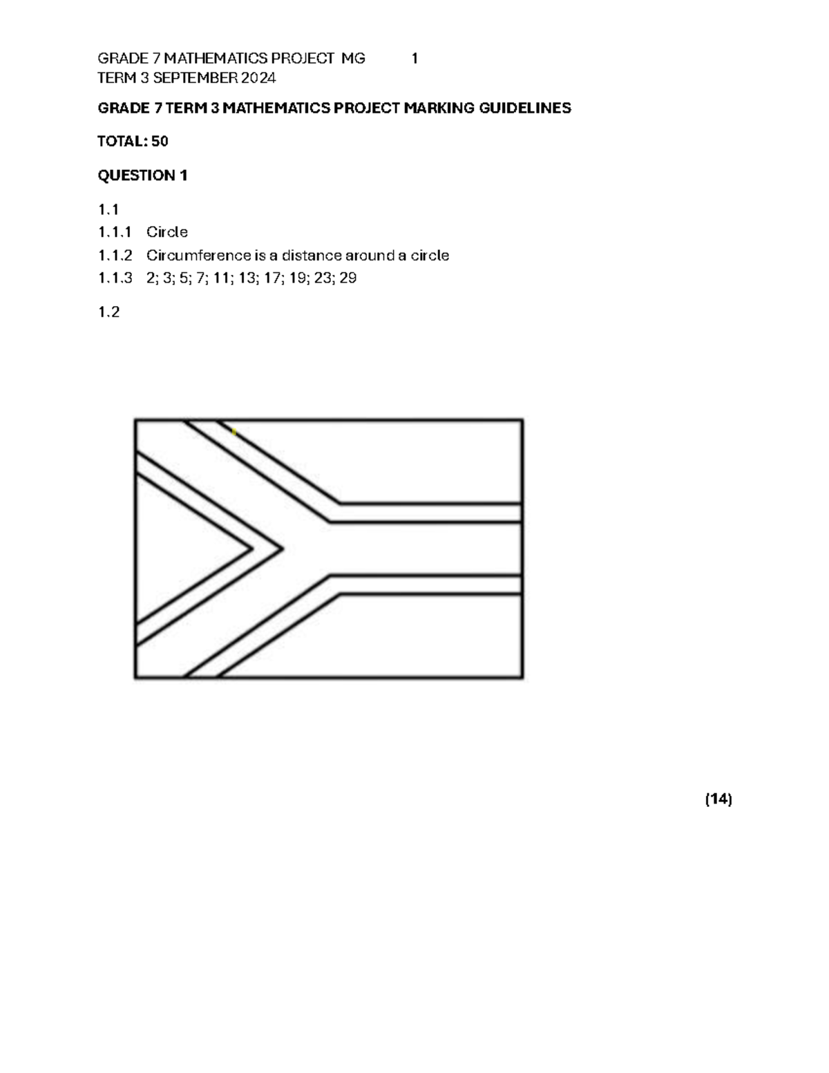 Maths Grade 7 Project - GRADE 7 MATHEMATICS PROJECT MG TERM 3 SEPTEMBER ...