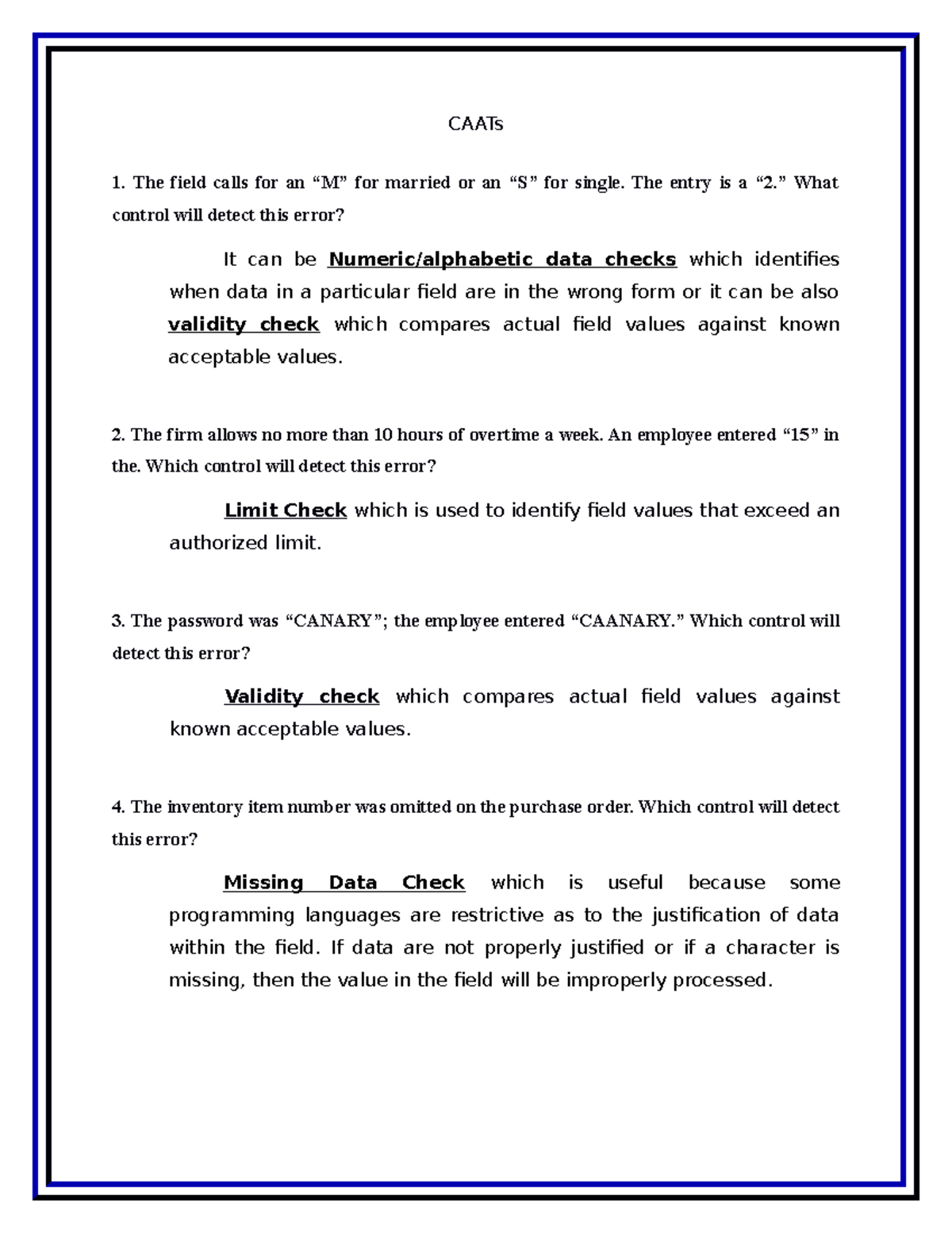 CAATs - Strategic Cost Management Lecture Notes - CAATs 1. The field ...