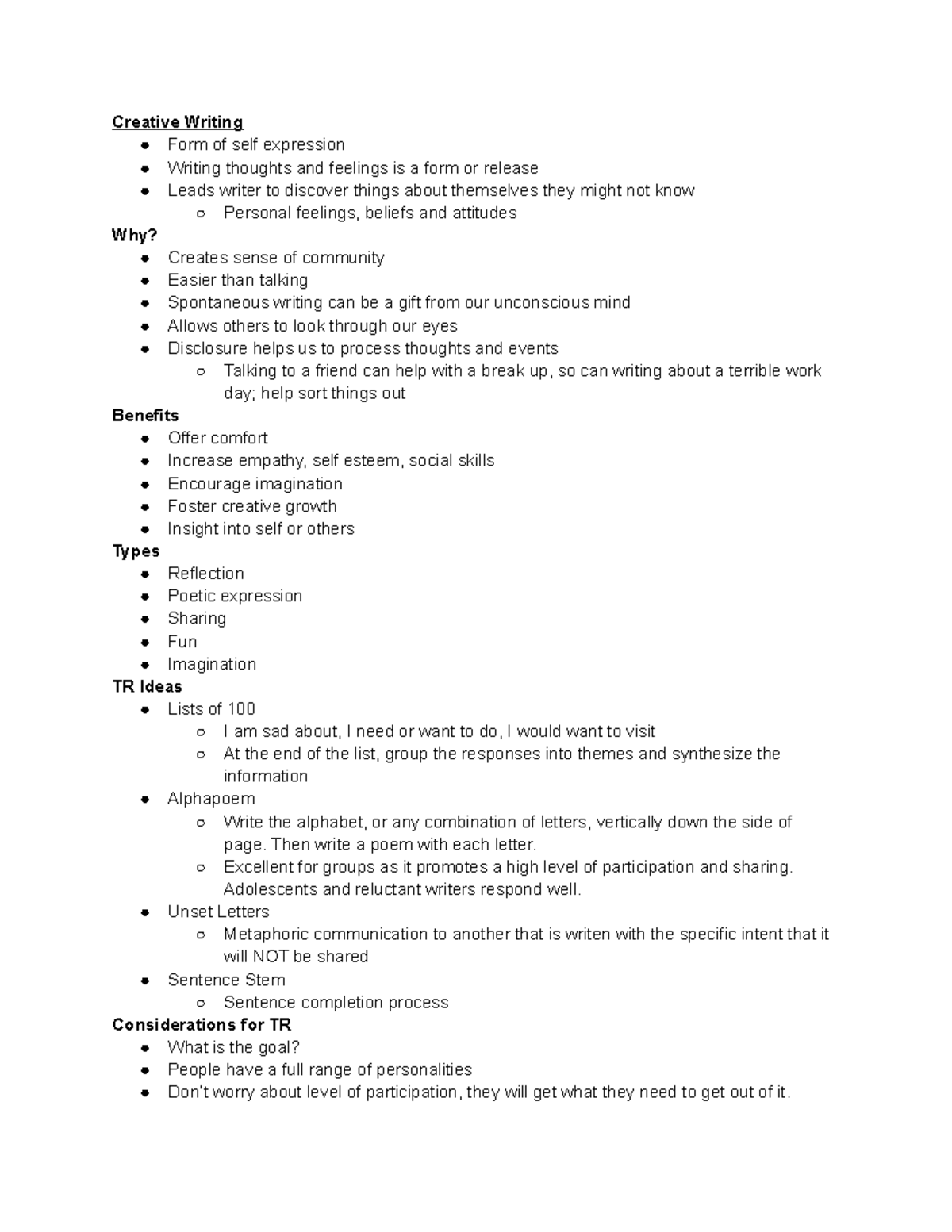 Biblio Therapy and Creative Writing - Creative Writing Form of self ...