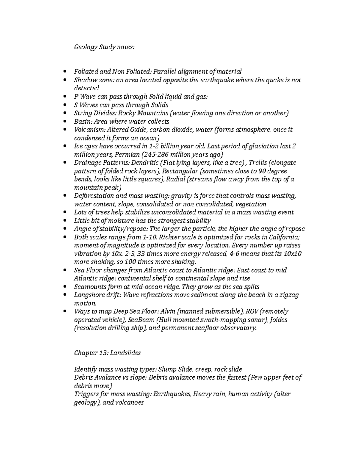 Lecture notes, short key notes - Geology Study notes: Foliated and Non ...