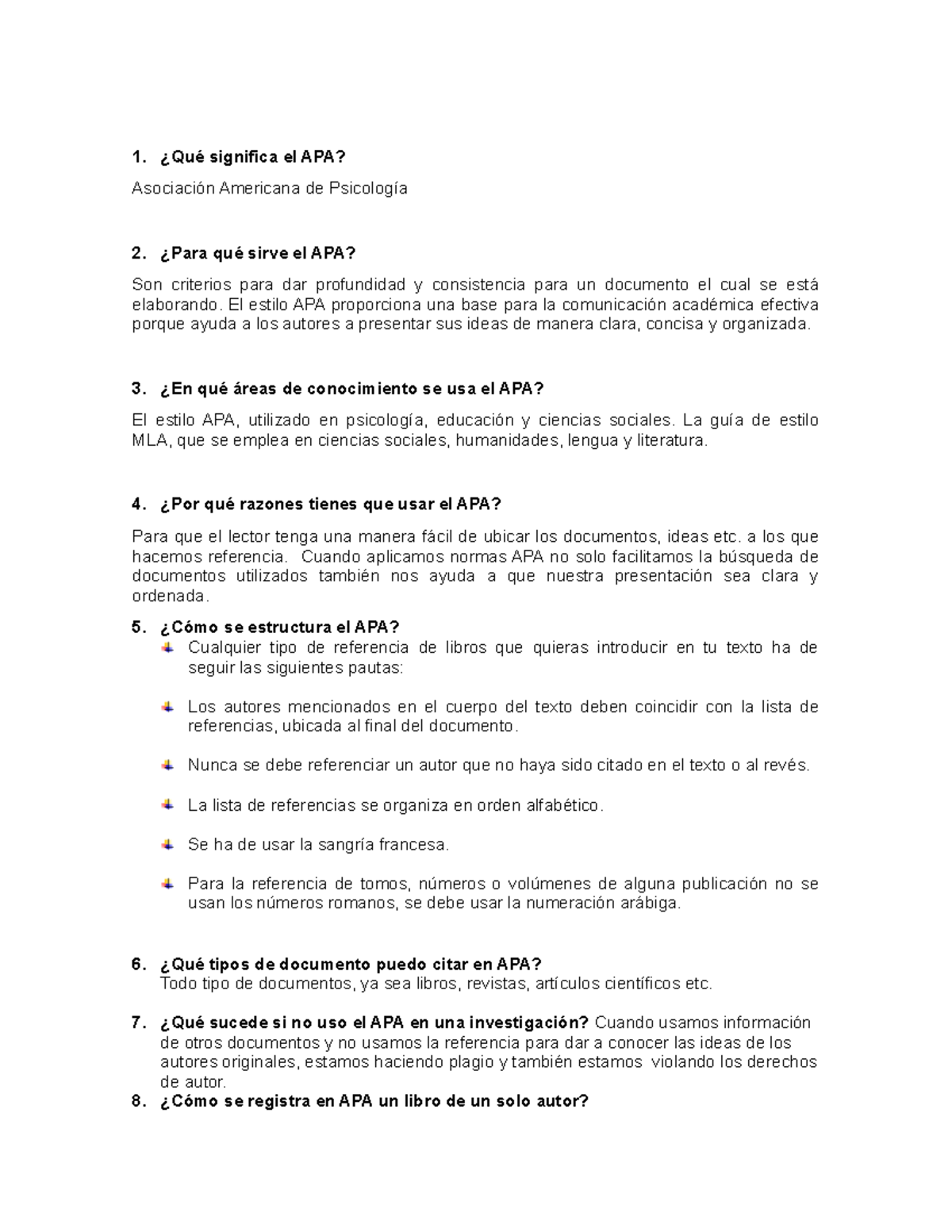 Qué significa el APA, métodos y técnicas de investigación - Ciencias ...