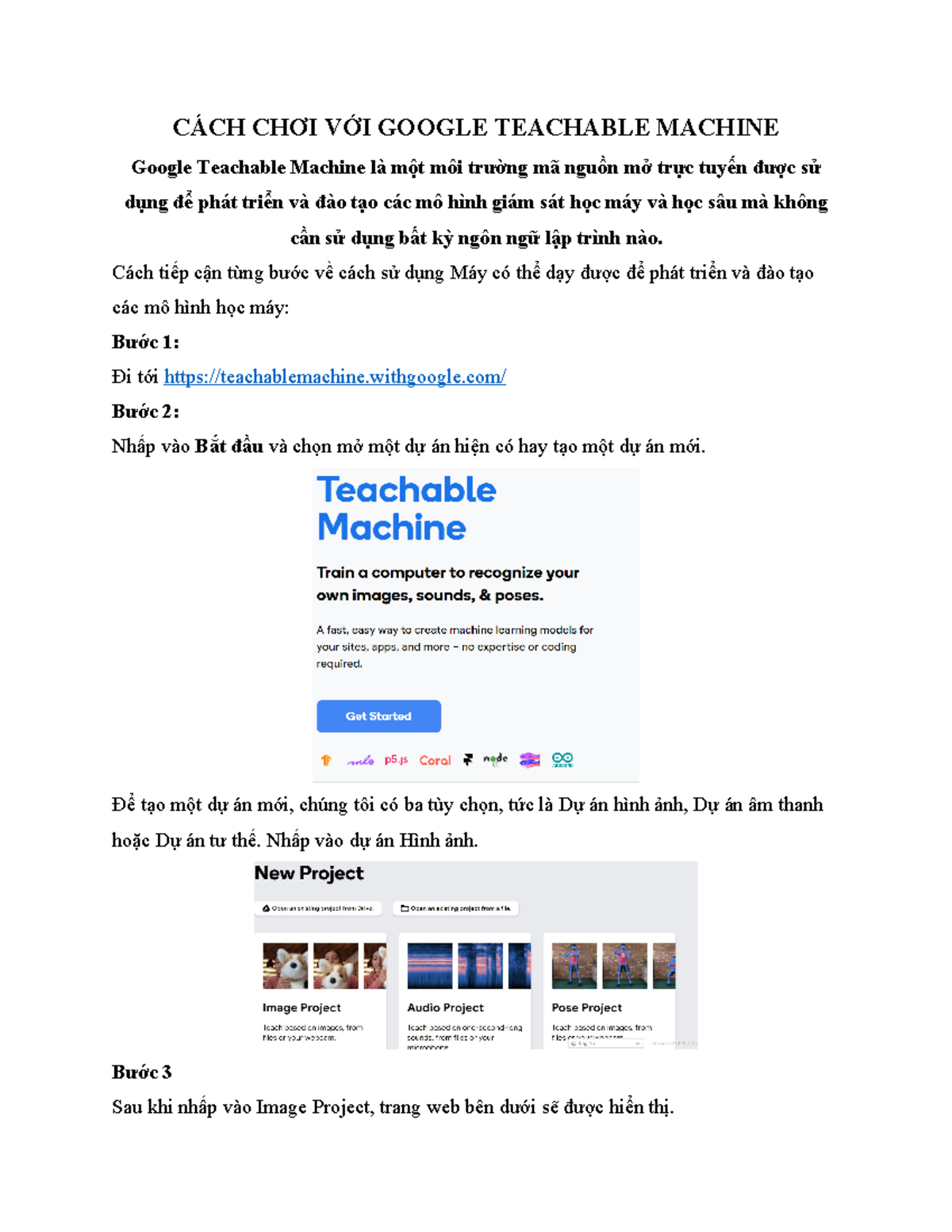 Google Teachable Machine - CÁCH CHƠI VỚI GOOGLE TEACHABLE MACHINE ...