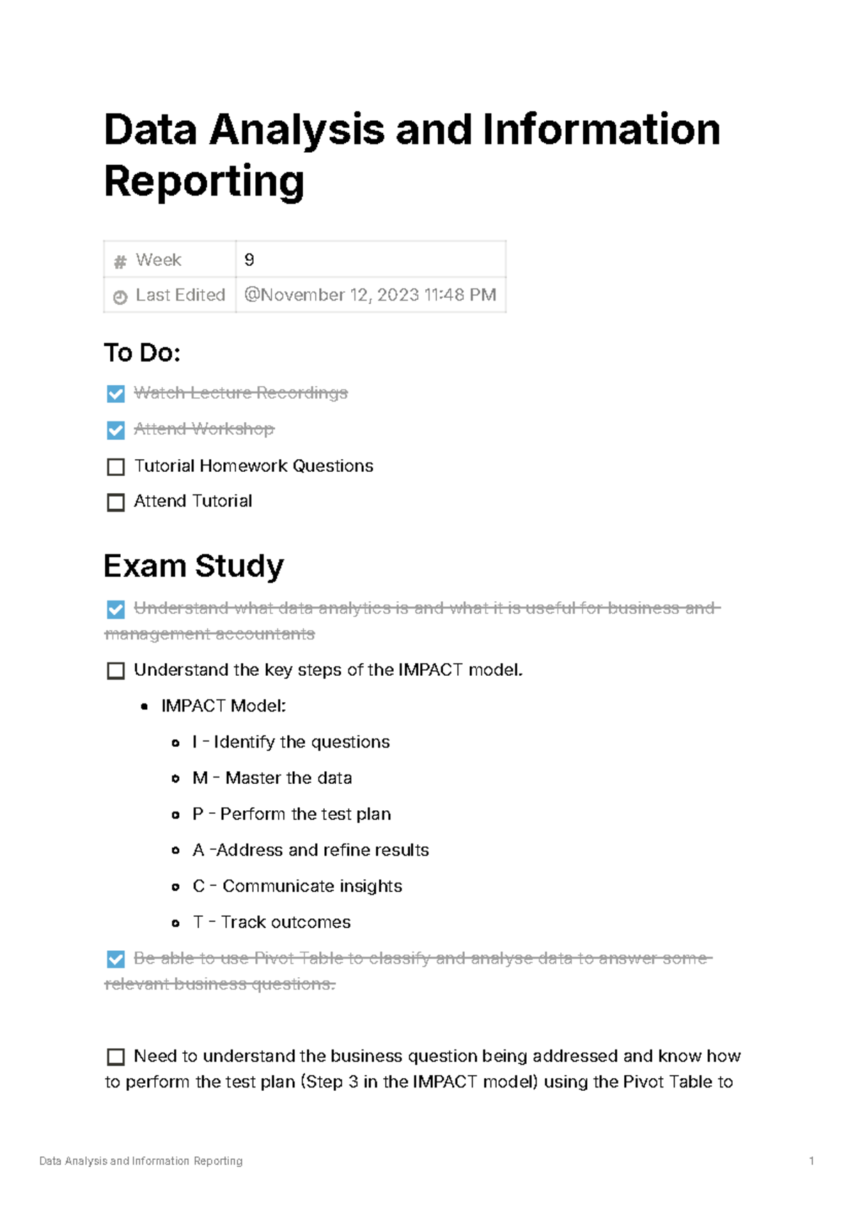 Data Analysis and Information Reporting - Data Analysis and Information ...