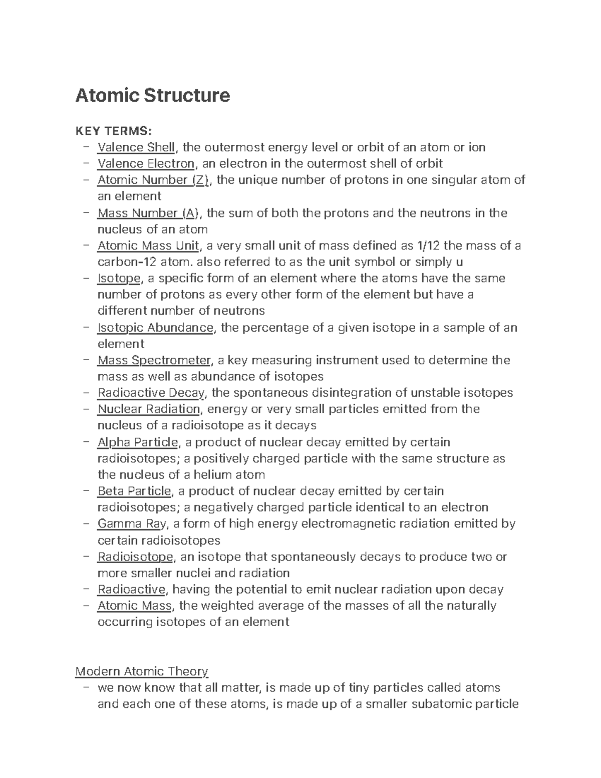 Atomic Structure - nejfefewjx - – – – – – – – – – – – – – – – – Atomic ...