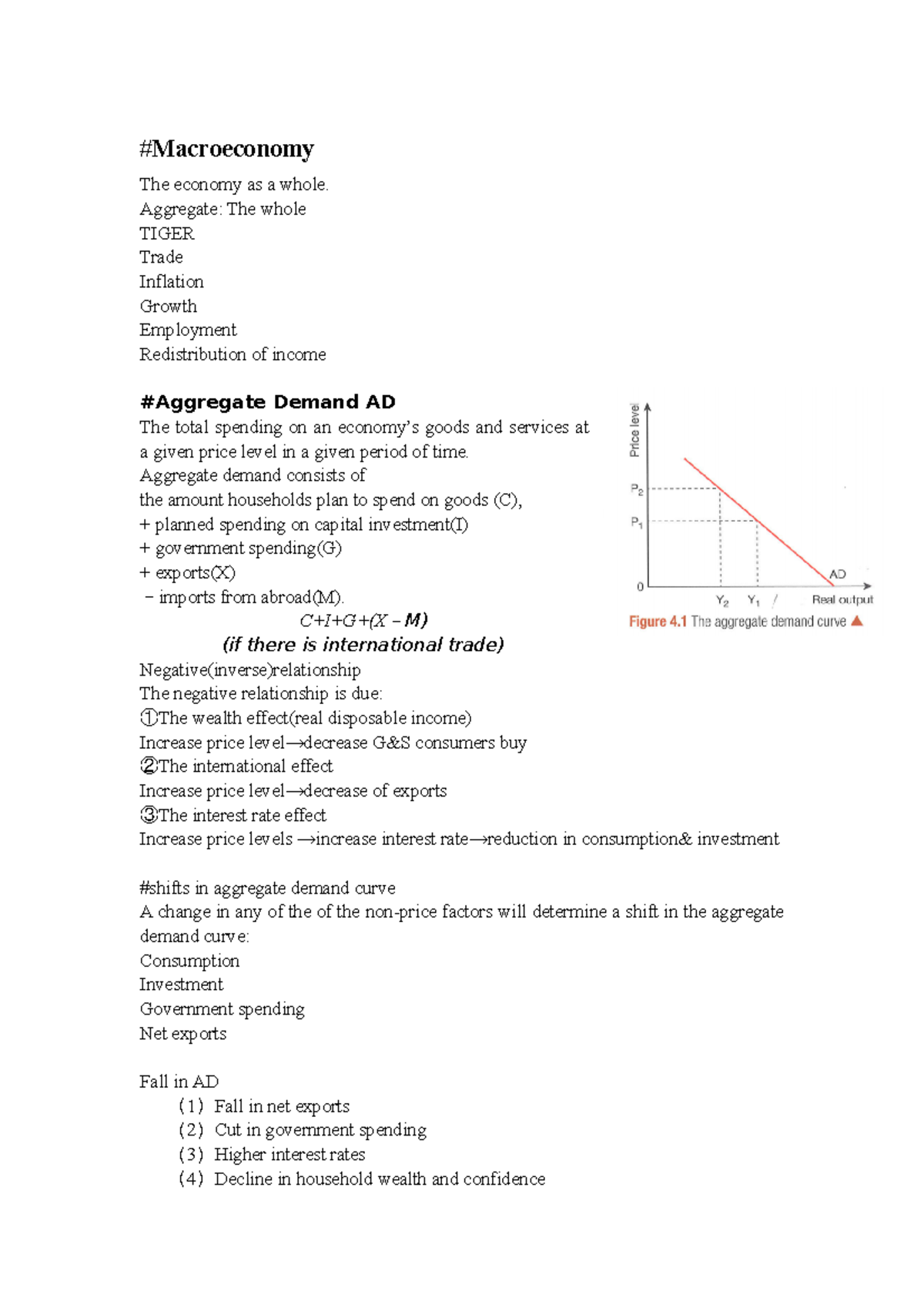 Macroeconomy - note - #Macroeconomy The economy as a whole. Aggregate ...