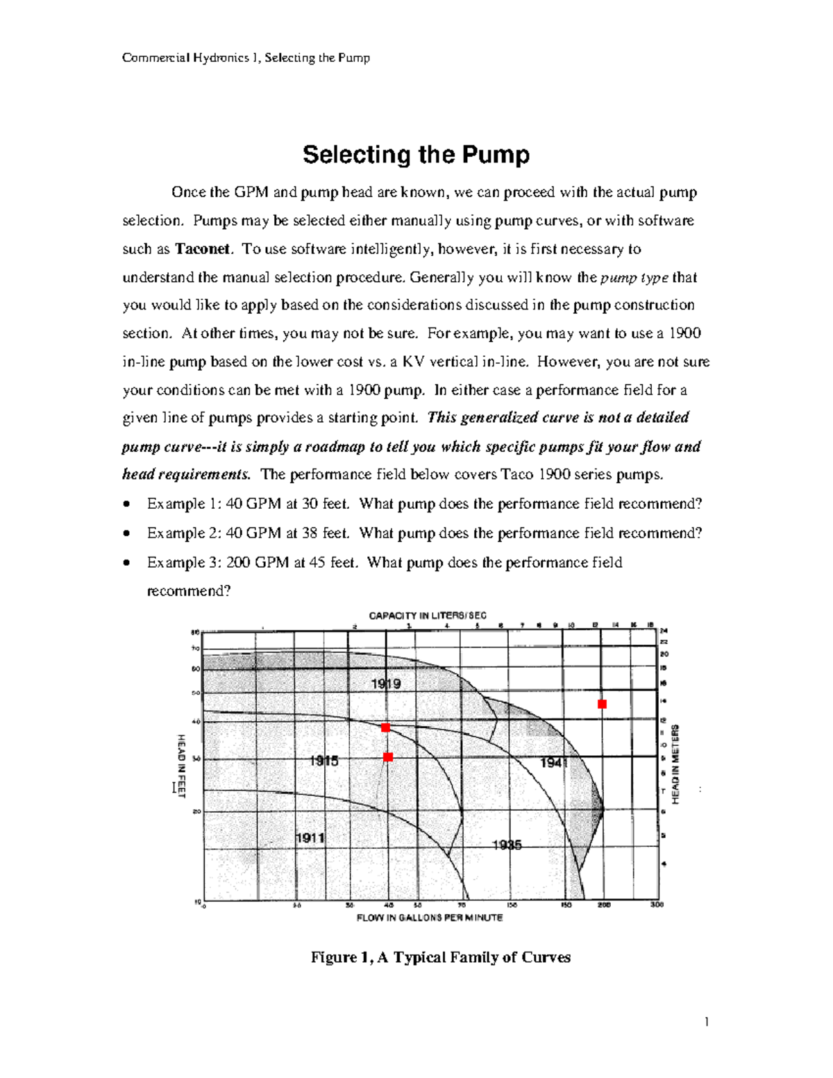 CIH-Taco5a Selectingthe Pump-Website - Selecting the Pump Once the GPM and pump head are known ...