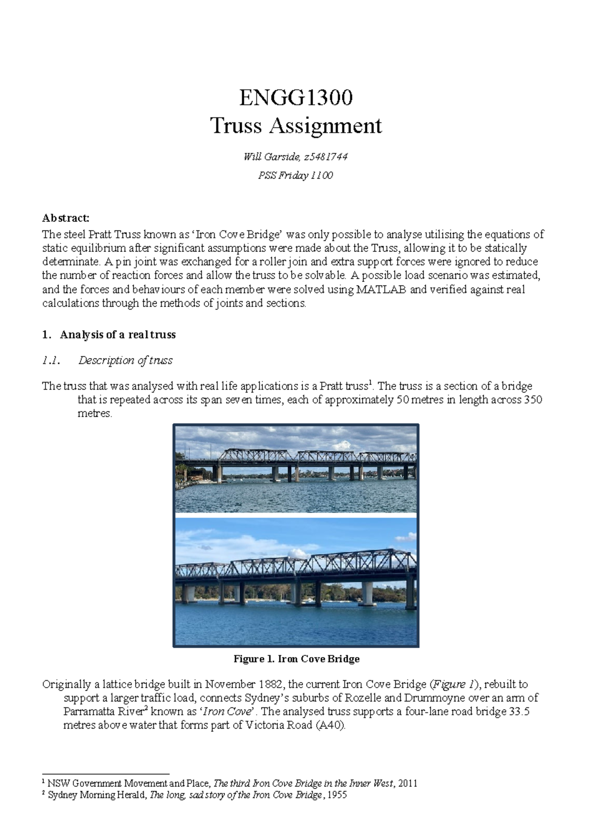 ENGG1300 - Truss Assignment report template - ENGG Truss Assignment ...