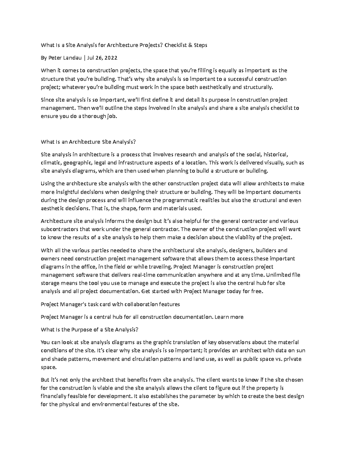 What Is a Site Analysis for Architecture Projects - That’s why site ...