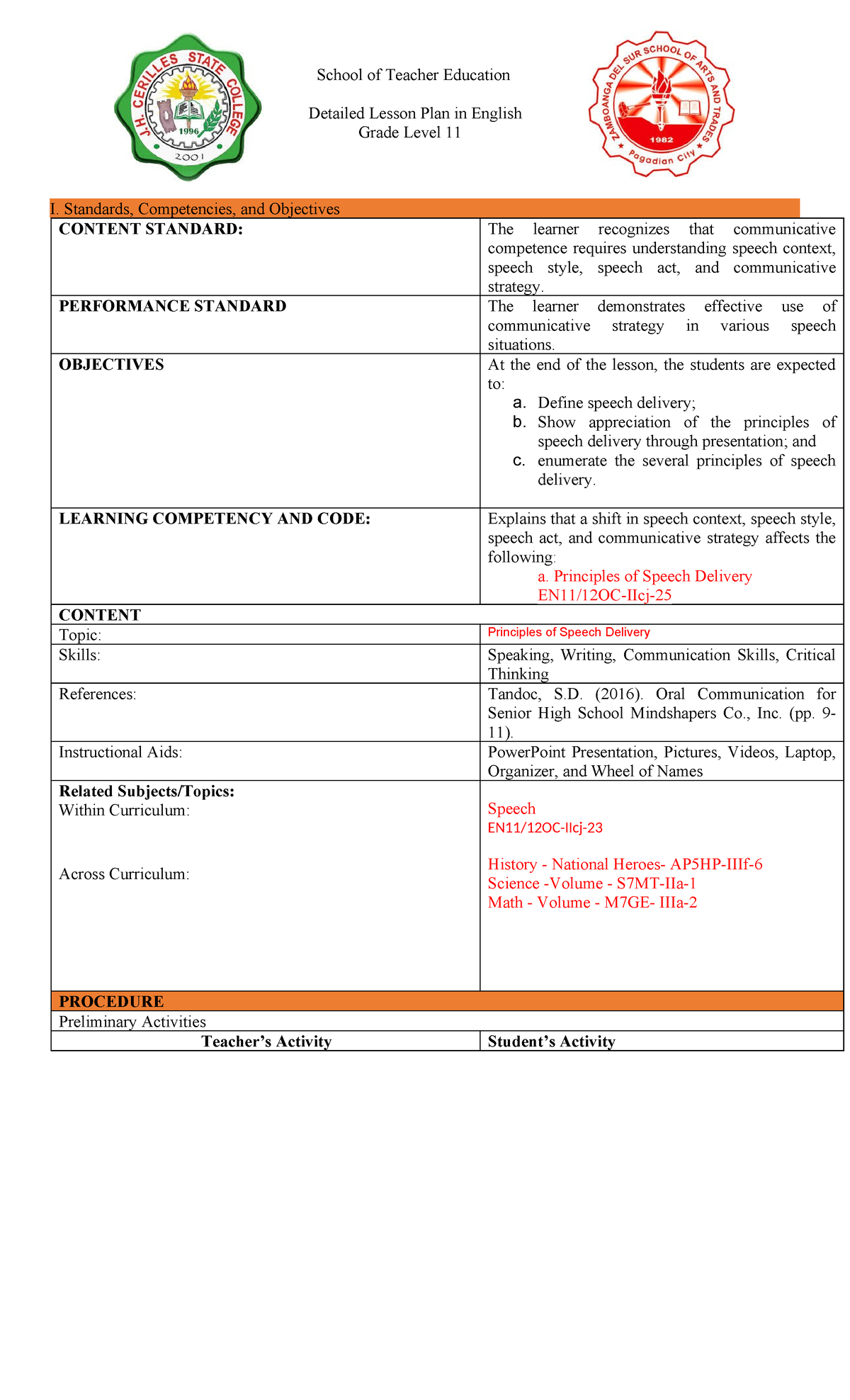 Panuncill DEMO Lesson PLAN FOR COT2 Final - School of Teacher Education ...