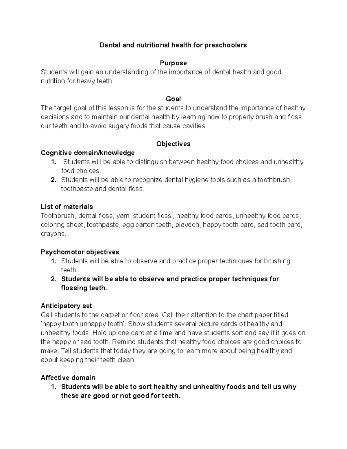 Dental and nutrition for preschoolers - Dental and nutritional health ...