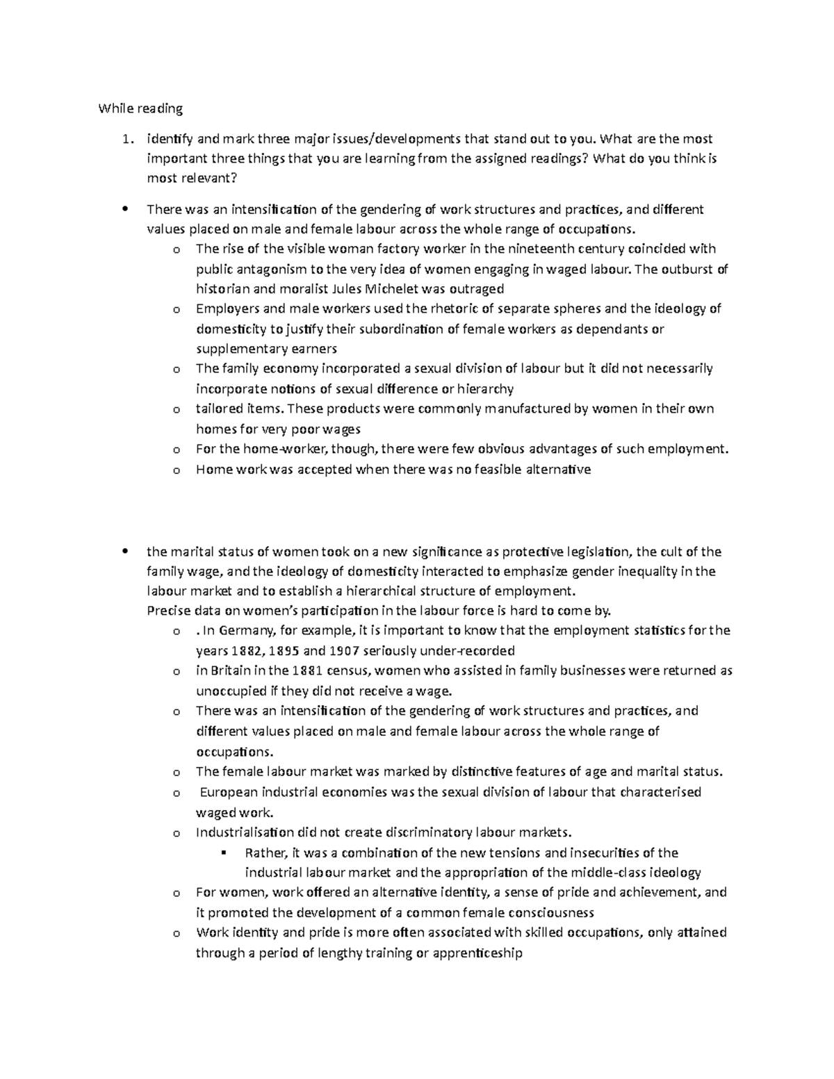 HIST 3349 Notes 10-01 - While reading identify and mark three major ...