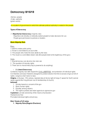 American government notes - Federalism o Different ways to structure ...
