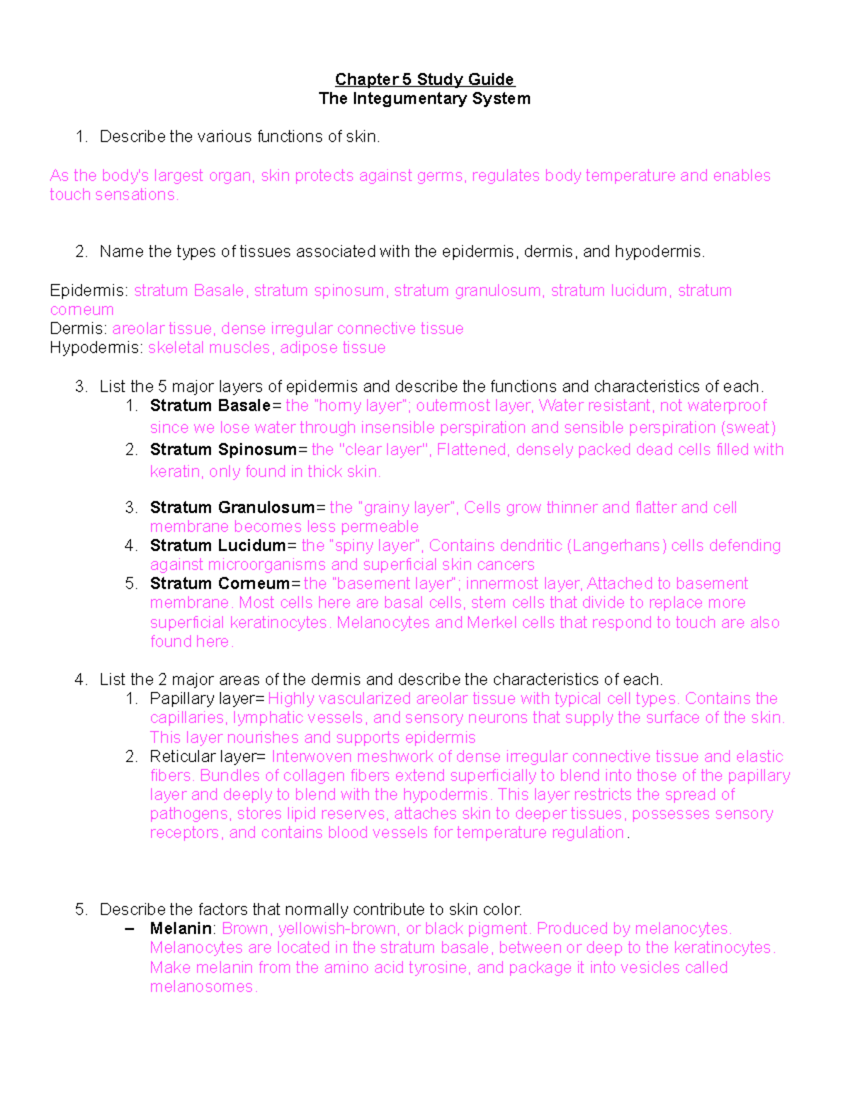 Openstax Chapter 5 Study Guide - Chapter 5 Study Guide The ...