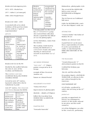 Contemp Arts 2 - Arts - Modern & Contemporary Arts What is the ...