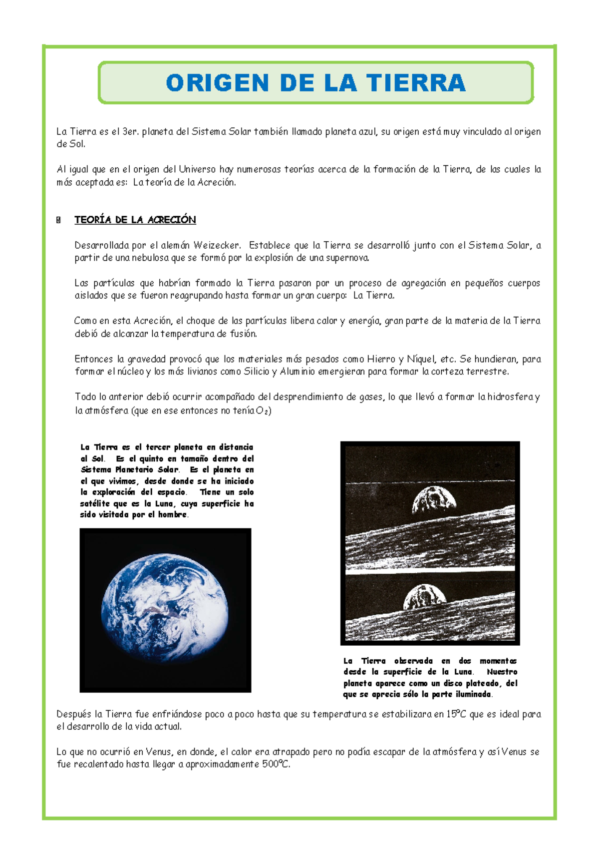 3 biologia 1 El-Origen-de-la-Tierra-para-Primero-de-Secundaria - ORIGEN ...
