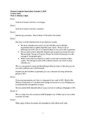 Worksheet for week 4 - Worksheet for Week 4 Human-Computer Interaction ...