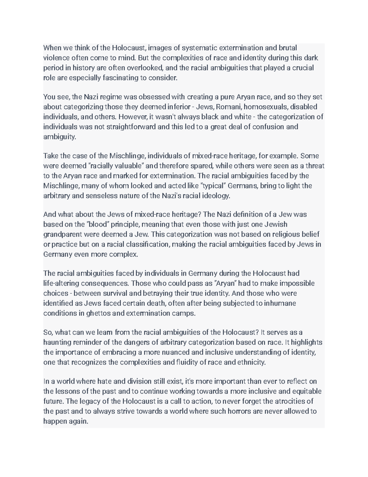 17) Racial Ambiguities in Germany - When we think of the Holocaust ...