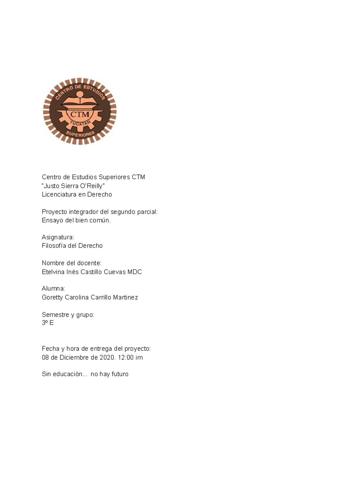 Goretty Carolina Carrillo Martinez - Proyecto integrador del segundo ...