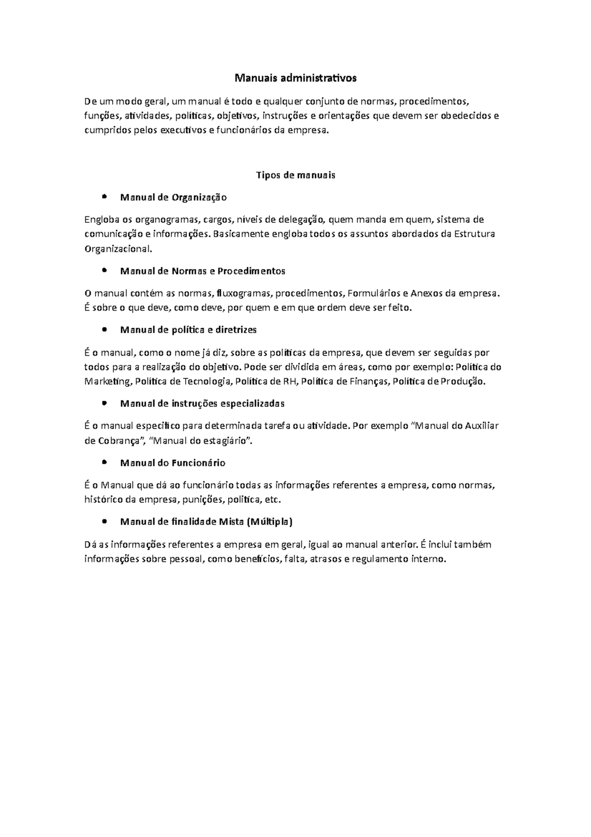 Manuais administrativos - Aula 13 - Manuais administrativos De um modo ...