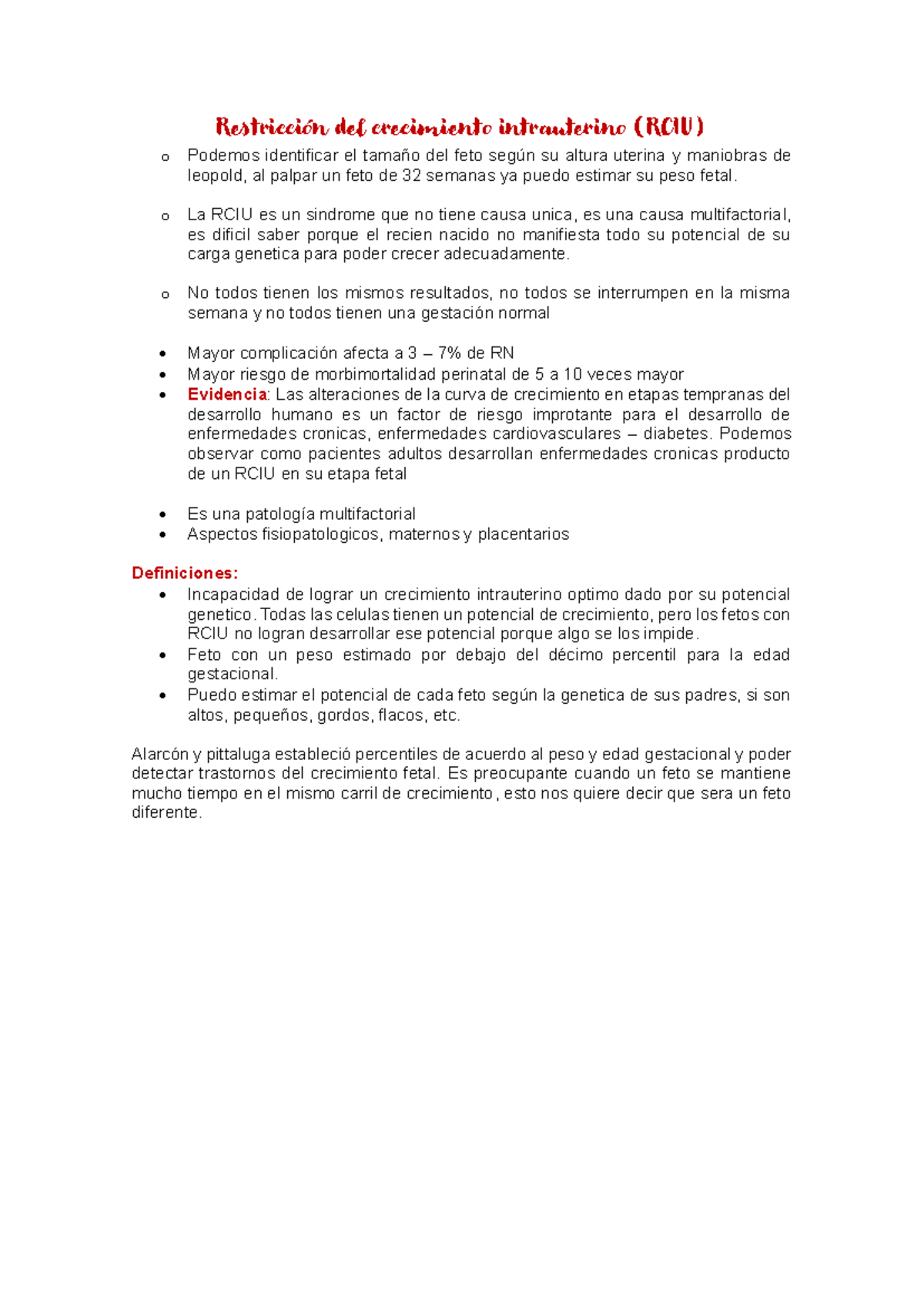 RCIU - rciu - Restricción del crecimiento intrauterino (RCIU) o Podemos ...