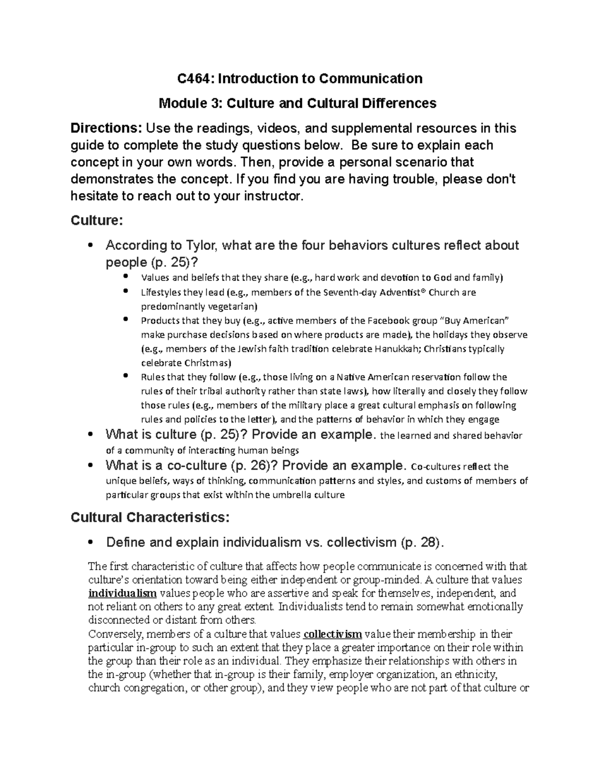C464 Module 3 Notebook - C464: Introduction to Communication Module 3 ...