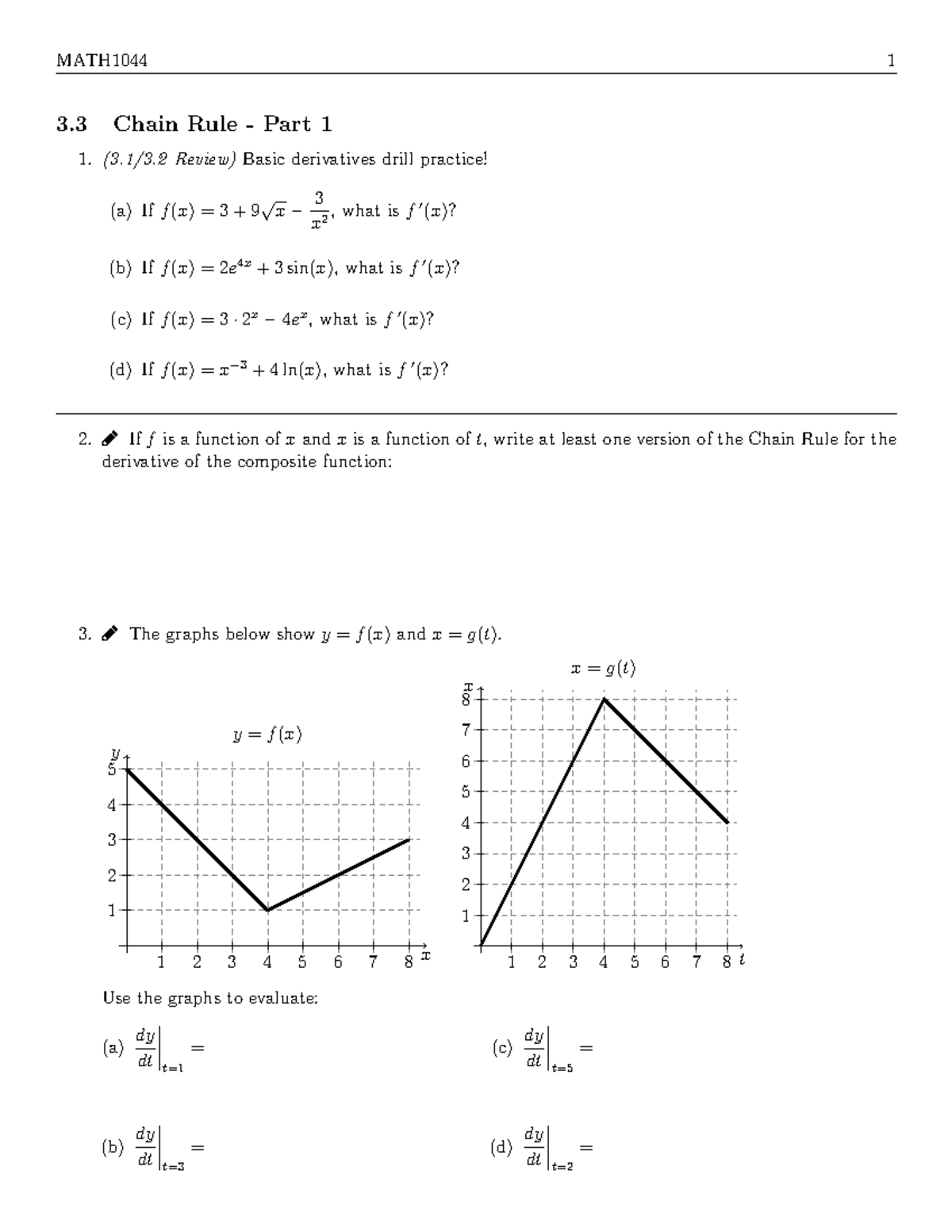 3 - very relevant - 3 Chain Rule - Part 1 (3.1/3 Review) Basic ...