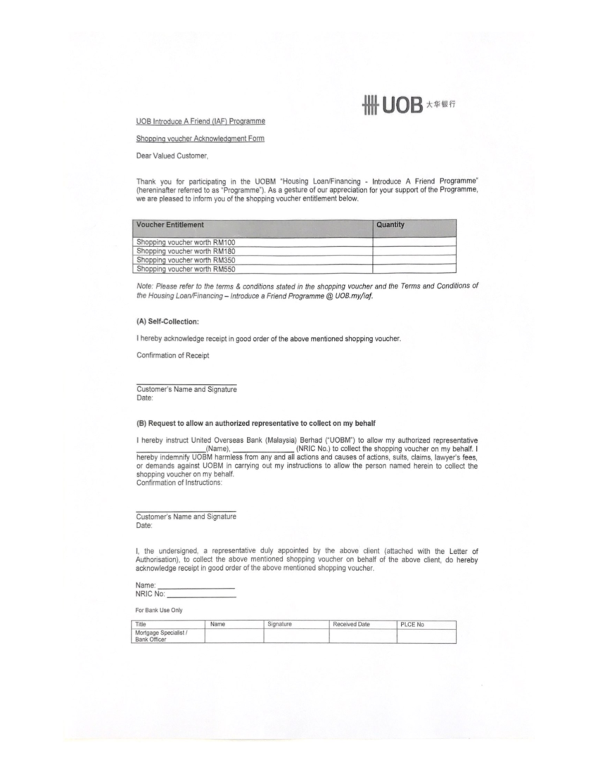 UOB Introduce A Friend (IAF) Programme - Foundation In Law - Studocu