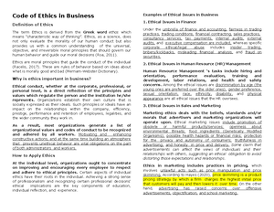 Business Ethics 2 - BUSINESS ETHICS Nature and Forms of Business ...