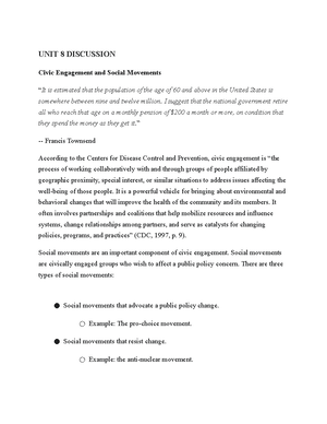 MT140 UNIT 5 Discussion - UNIT 1 DISCUSSION Discussion Overview ...