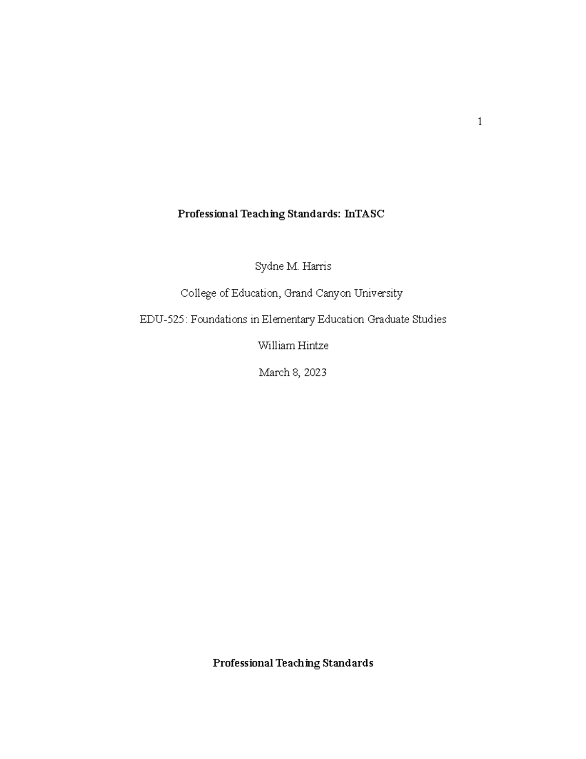 T4 Professional Teaching Standards Template.APA 7 - Professional ...