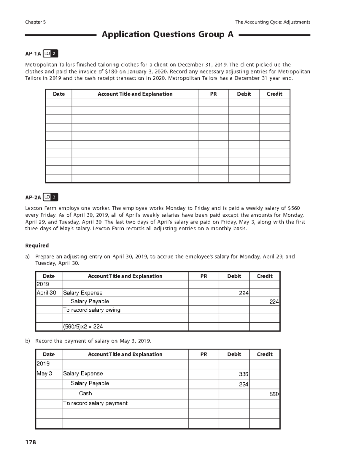 Chapter 5 - AME - Chapter 5 The Accounting Cycle: Adjustments ...