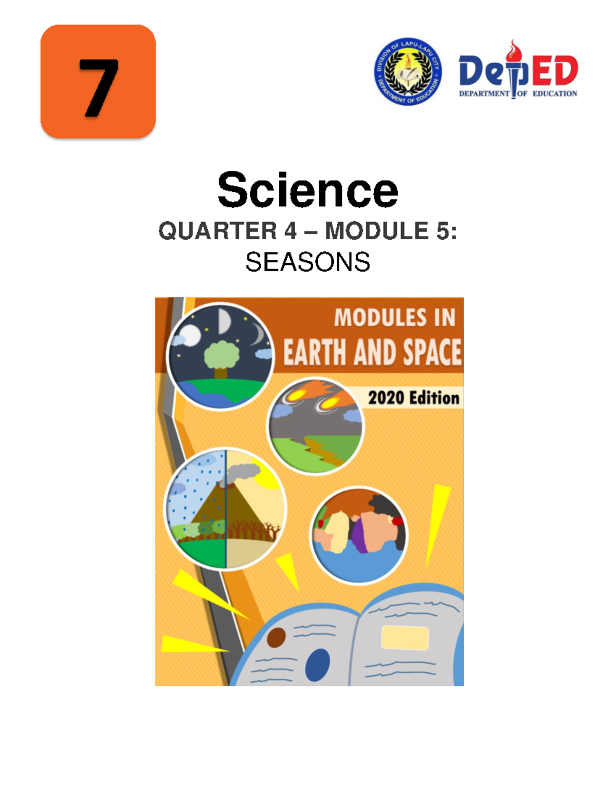 Science 7-Q4-M5 - Science QUARTER 4 – MODULE 5: SEASONS 7 I. TITLE ...