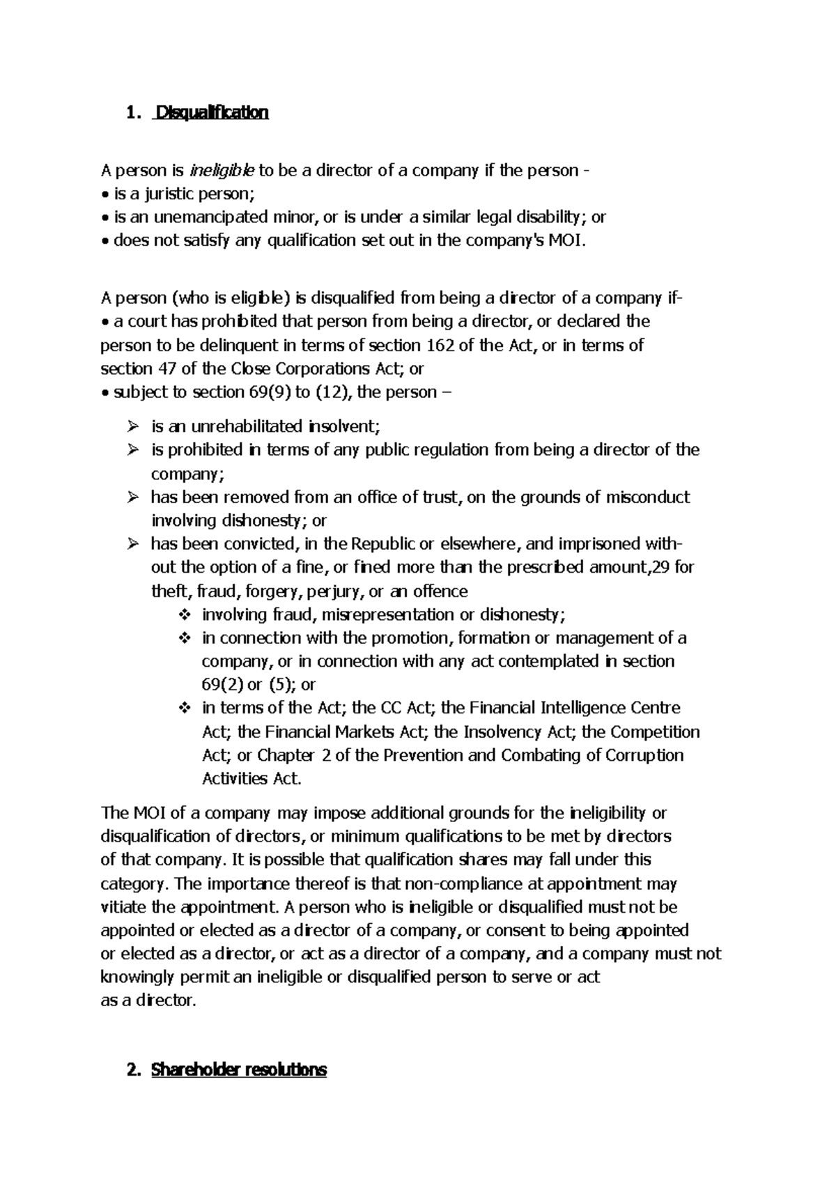 exam summary including trusts, companies, and partnerships ...