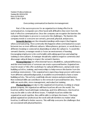 D253 Task 1- MA Sub1 - task 1 - D253 - TASK 1: Becoming an Effective ...