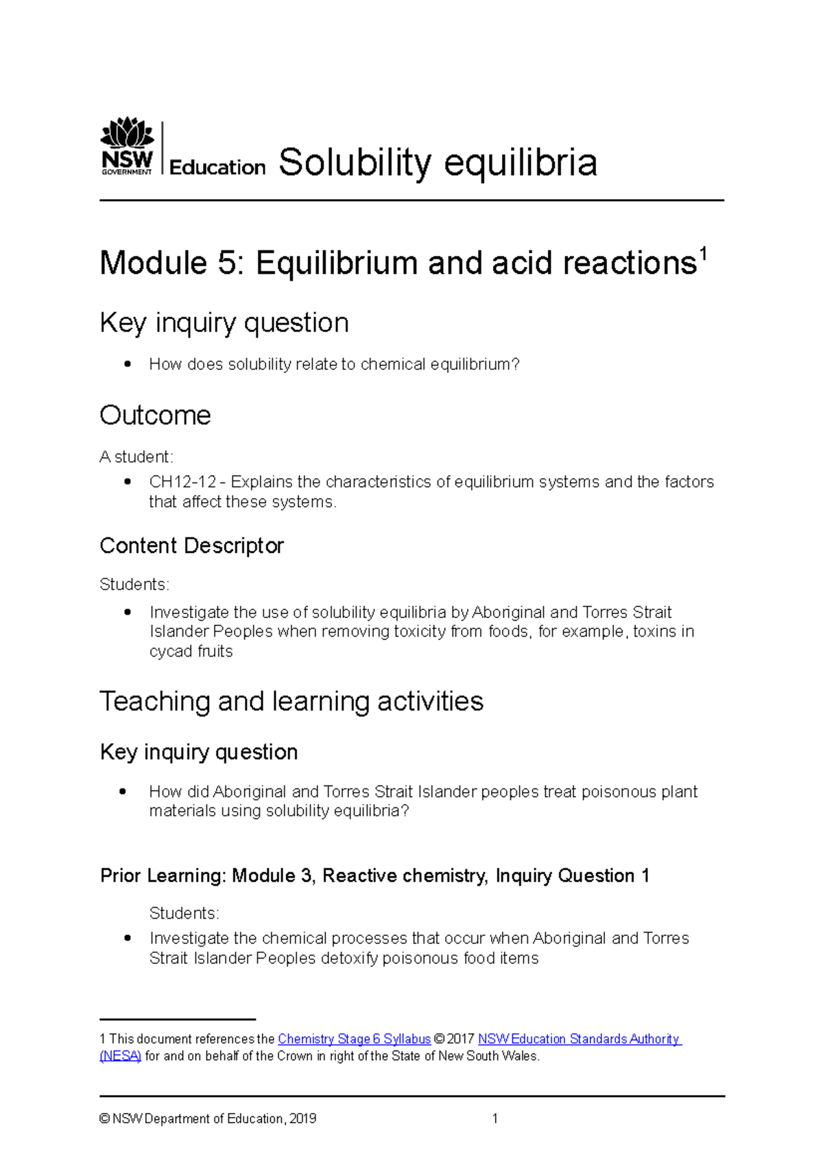 Chemistry Module 5 IQ4 from NESA may not be useful - Solubility ...