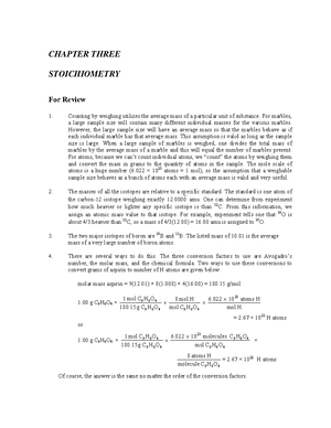 Chem 4 Notes - Lecture 1 Learning Checks p1: 40 mins problems p2: 20 ...