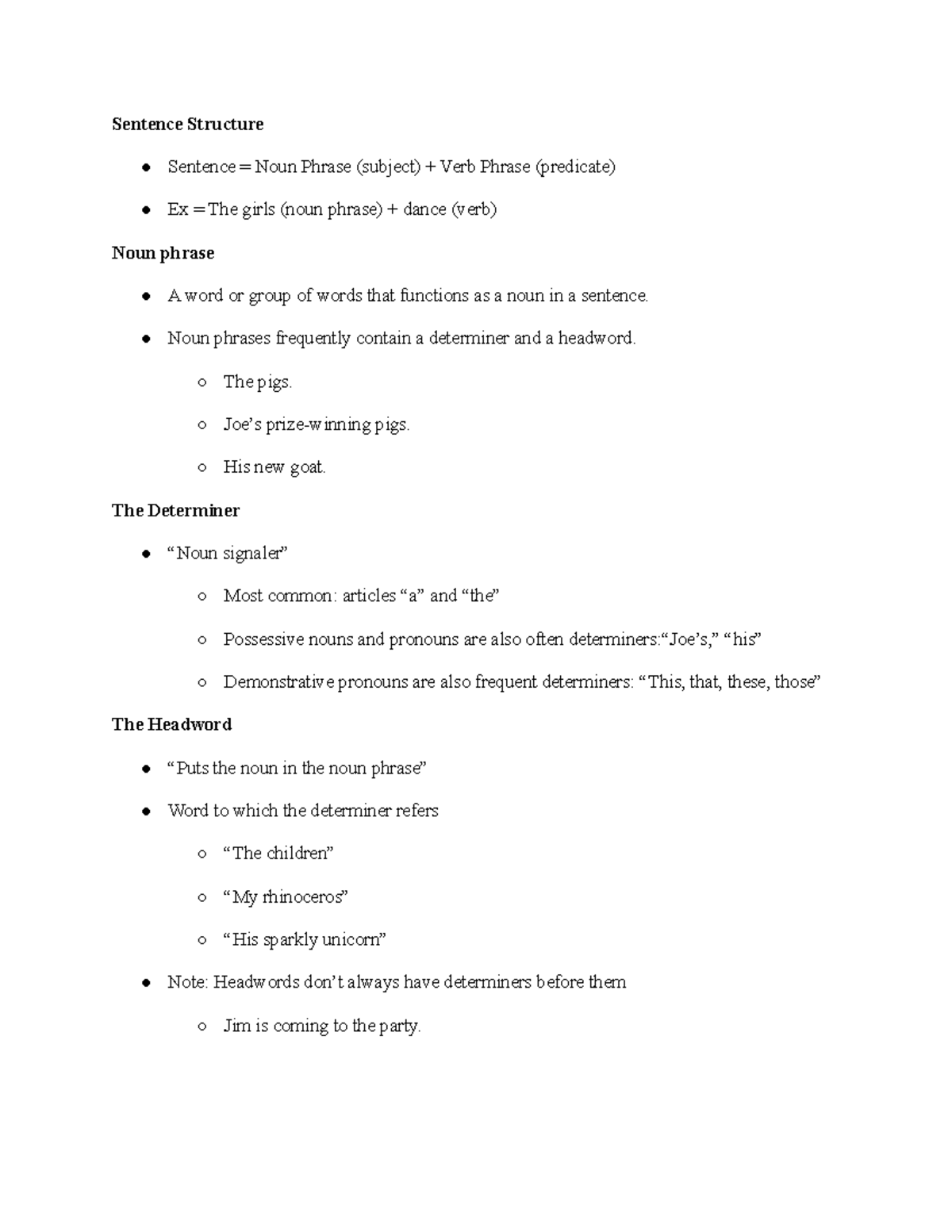 ( Notes) Kolln Chapter 2 Noun Phrases and Prepositional Phrases ...