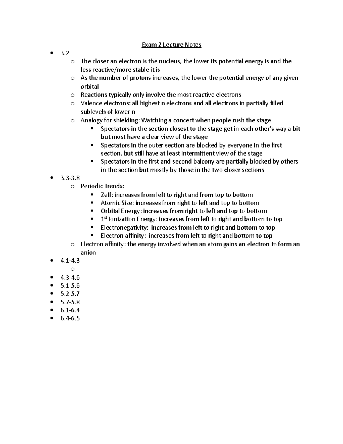 Exam 2 Lecture Notes - Quantum Theory, Quantum Numbers, Orbital Shapes ...