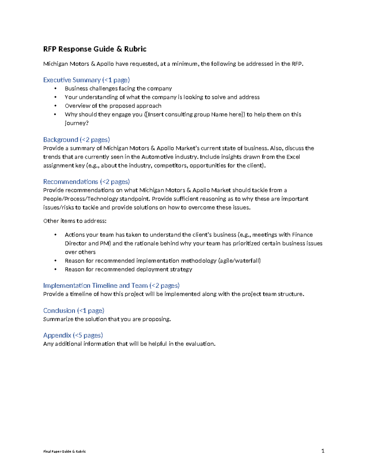 RFP Draft Paper and Presentation (1) - Copy - RFP Response Guide ...