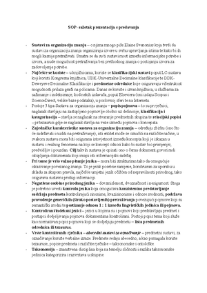 Dizdar~1 - SOP - Sustavi Za Označivanje I Pretraživanje I - Studocu