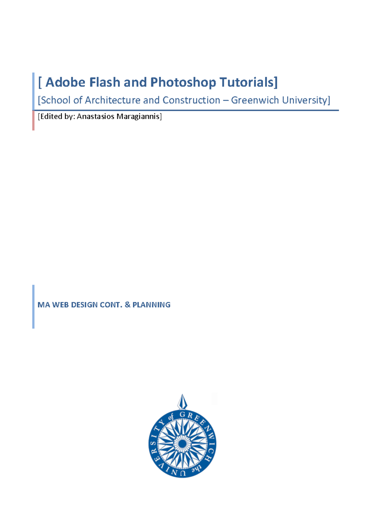 Flash lessong - [ Adobe Flash and Photoshop Tutorials] [School of Architecture and Construction ...